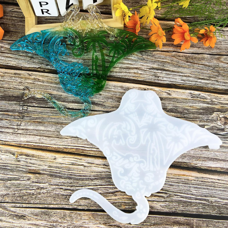 Large Stingray & Manta Ray Silicone Molds - Epoxy Resin DIY Wall ...