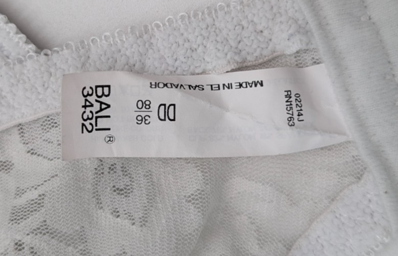 Bali 3432 Women's Bra Size 36DD White Sheer Lace Underwire Stretch | eBay