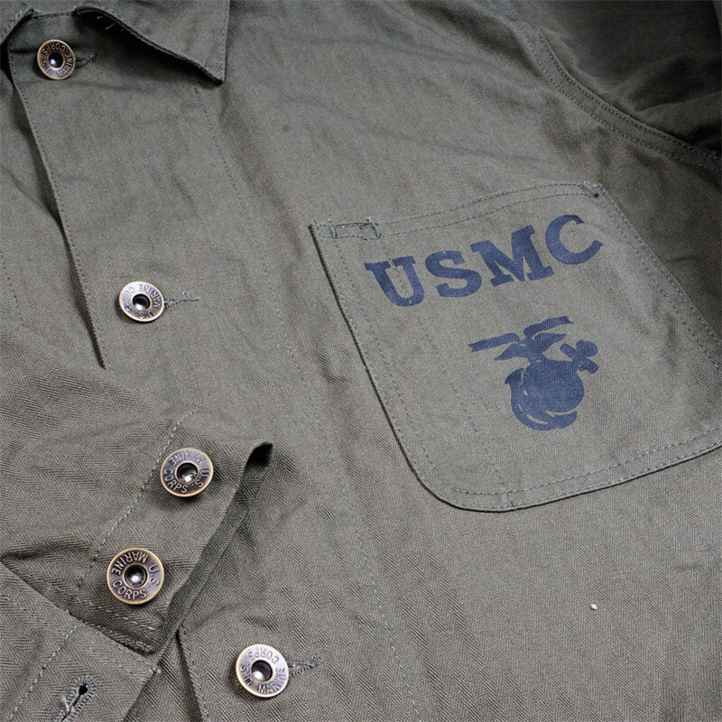 Vintage WWII WW2 USMC MARINES HBT Shirt Jacket Replica | eBay