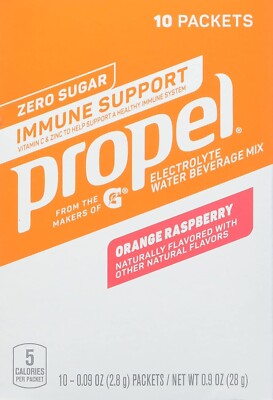 Propel Immune Support Water w/ Vitamins Berry, Orange Raspberry 10 ...