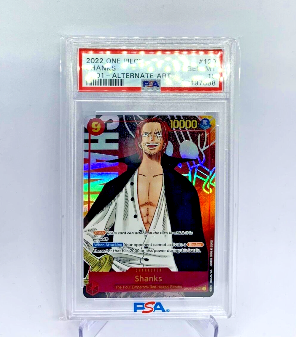 One Piece "SHANKS" #OP01-120 SEC Secret Rare PSA 10 ENGLISH Alt Art | eBay