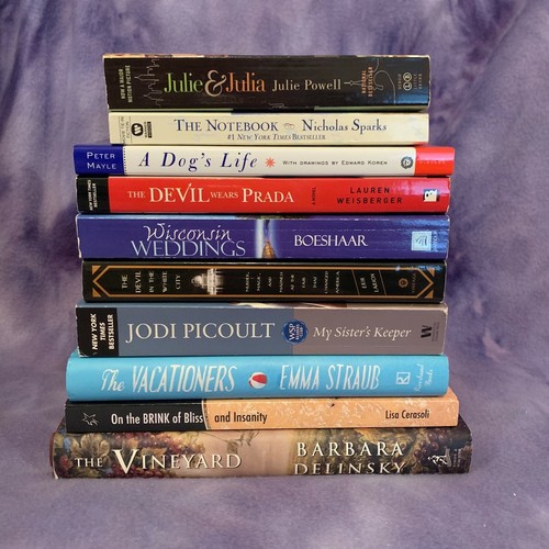 Lot Set 10 Fiction Books Julie Powell Erik Larson Nicholas Sparks Jodi ...