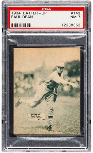 1934 PSA 7 Batter-Up Paul Dean St Louis Cardinals #143 Gas House Gang ...