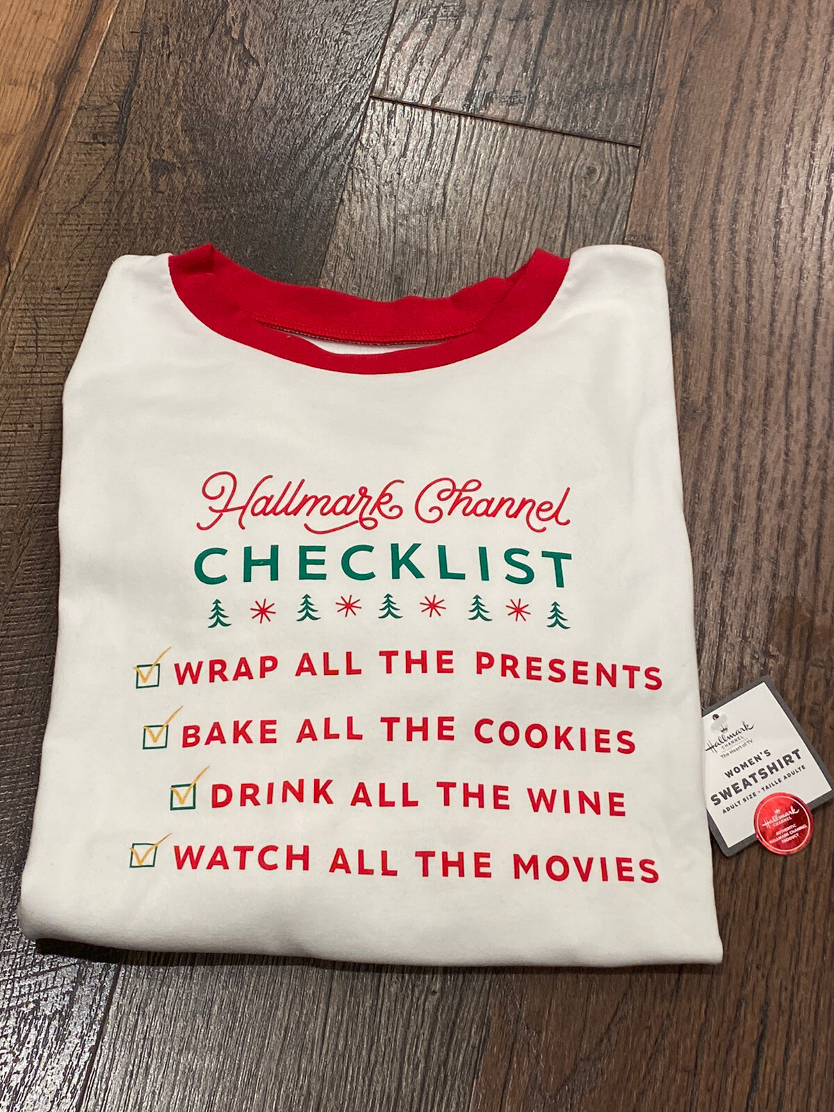 Hallmark Channel Women's Christmas Checklist Sweatshirt ~ New | eBay