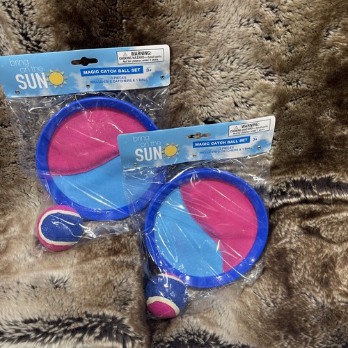 2 x Bring on the Sun Toss & Catch Game Set 2 Discs and 1 Ball Colors ...