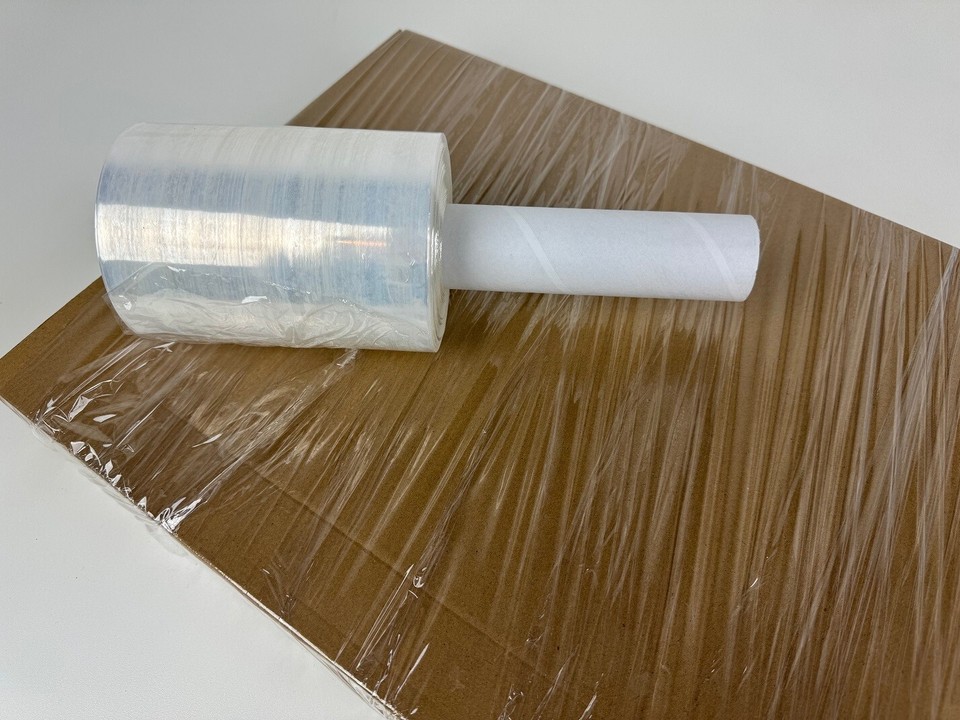12 Rolls 5"x1000' Heavy Duty 80ga mini stretch wrap plastic film w ...