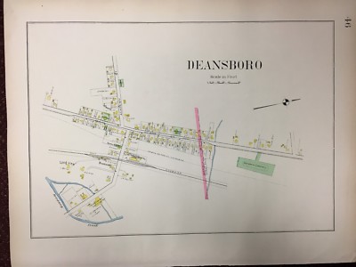 1907 DEANSBORO ONEIDA COUNTY NEW YORK DEANSBORO CEMETERY ATLAS MAP | eBay