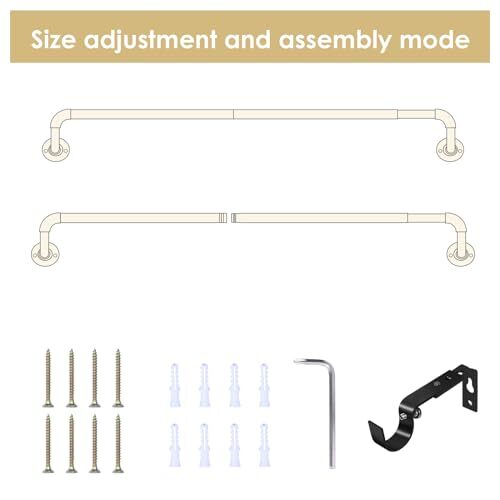 Curtain Rods for Windows 66-130", 1 Inch Industrial Curtain Rod, 30-120 ...