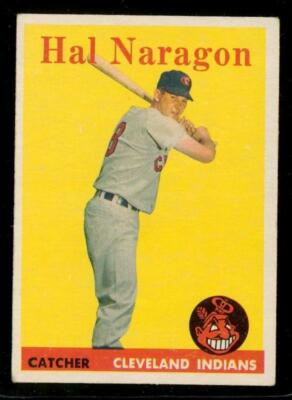 Vintage BASEBALL Card TOPPS 1958 #22 HAL NARAGON Cleveland Indians ...