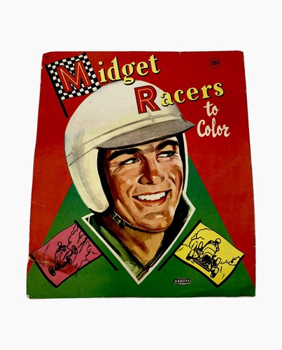 Vintage Quarter Midget race car racers coloring book USED Sports Game ...