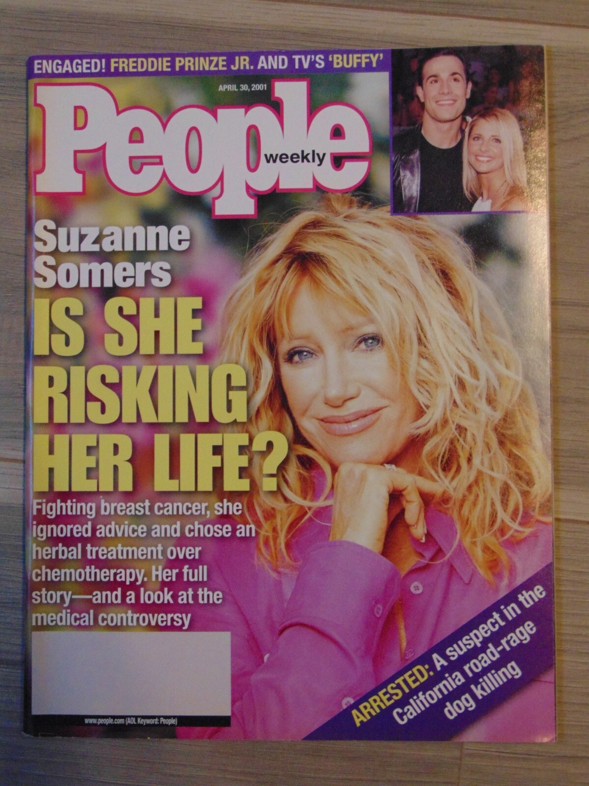 PEOPLE April 30 2001 SUZANNE SOMERS FREDDIE PRINZE SARAH MICHELLE ...