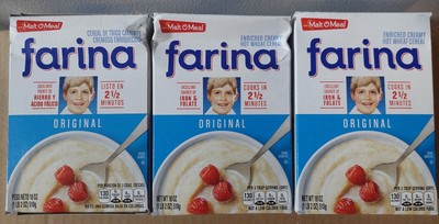 Farina Creamy Hot Wheat Cereal Pack of 3 18oz each meal breakfast ...