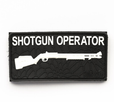 2D pvc rubber tactical morale military army patch “Shotgun operator” bk/wh | eBay