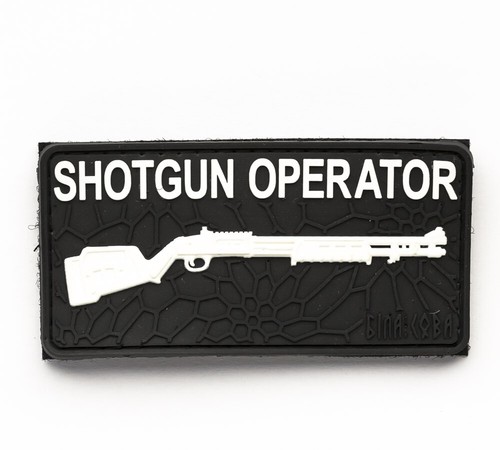 2D pvc rubber tactical morale military army patch “Shotgun operator” bk ...