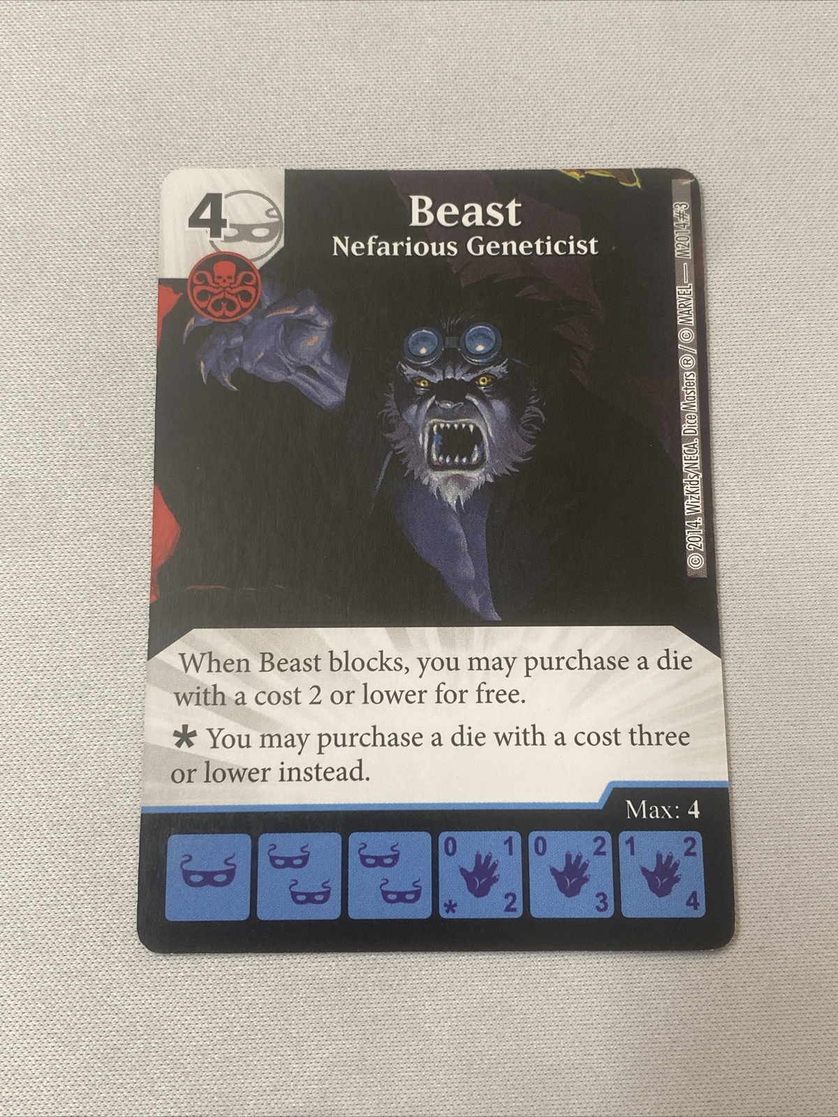 BEAST * NEFARIOUS GENETICIST OP PROMO Marvel Dice Masters Wizkids | eBay