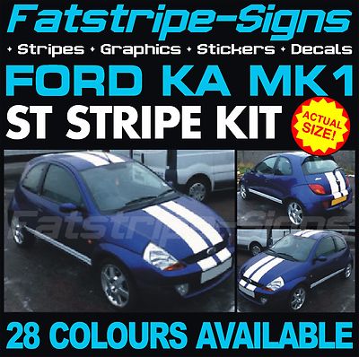 to fit FORD KA MK1 ST STRIPES GRAPHICS STICKERS CAR VINYL DECALS STREET ...