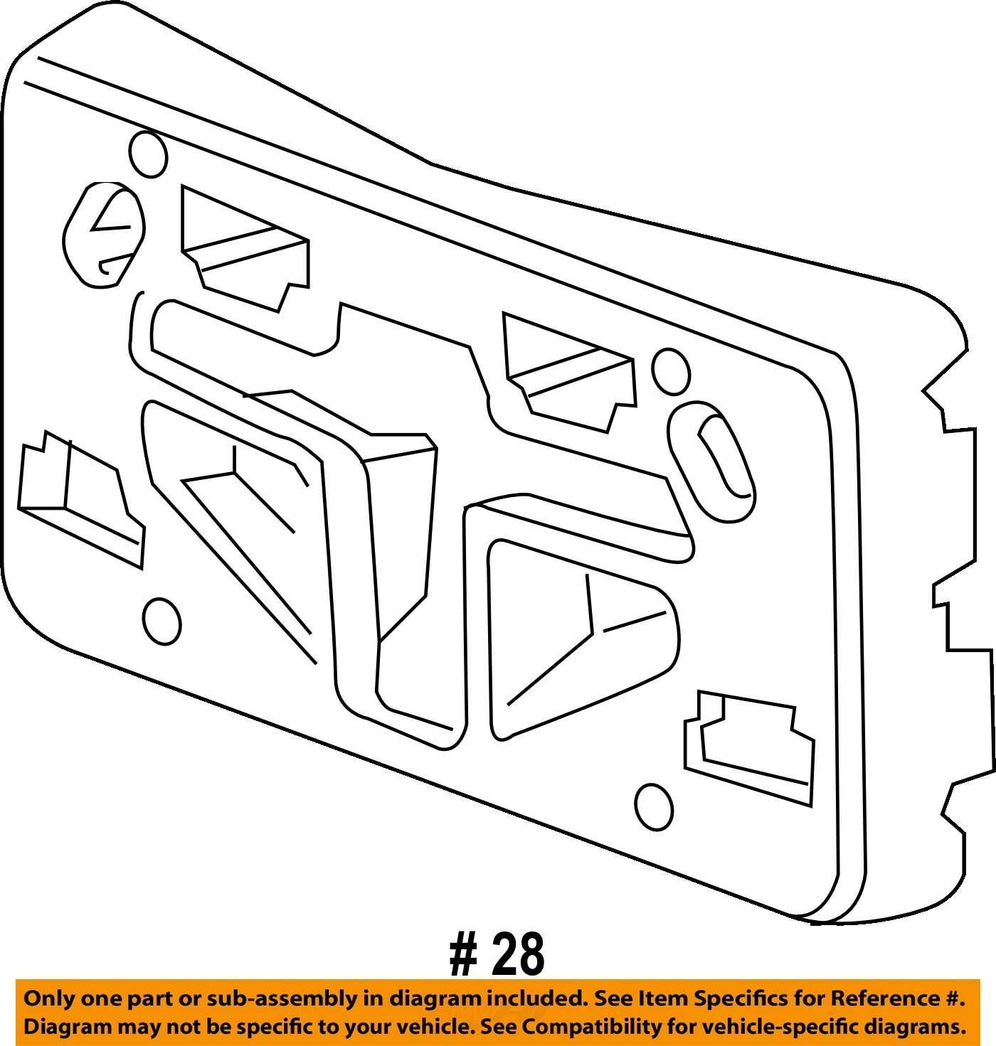 2019 CHEVY CRUZE FRONT BUMPER LICENSE PLATE HOLDER BRACKET NEW GM ...
