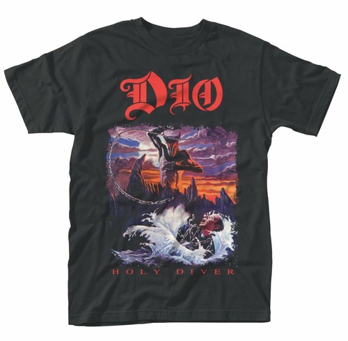 Official Dio T Shirt Holy Diver Black Mens Classic Punk Rock Metal Tee ...