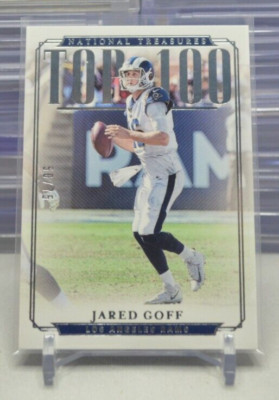 Jared Goff 2018 Panini National Treasures Top 100 Collection 50/75 #TOP ...
