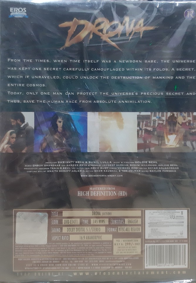 Drona - Abhishek Bachchan, Priyanka Chopra - Bollywood Hindi Movie DVD ...