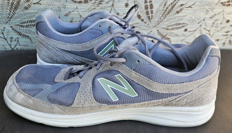 New Balance 877 Walking Shoes Mens 15 2E Gray Blue Cushioning Comfort ...