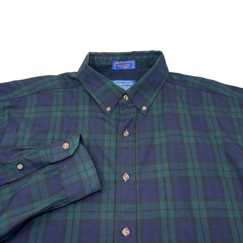 Pendleton XL Multicolor Plaid Sir Pendleton 100% Wool Flannel Long ...