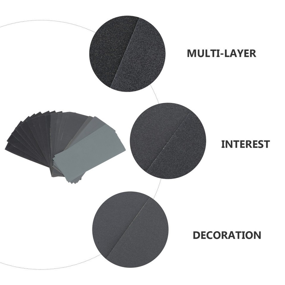 3 PCS Sand Paper Pack for Wood Wet Dry Sheets Grit Sandpaper Fine | eBay UK