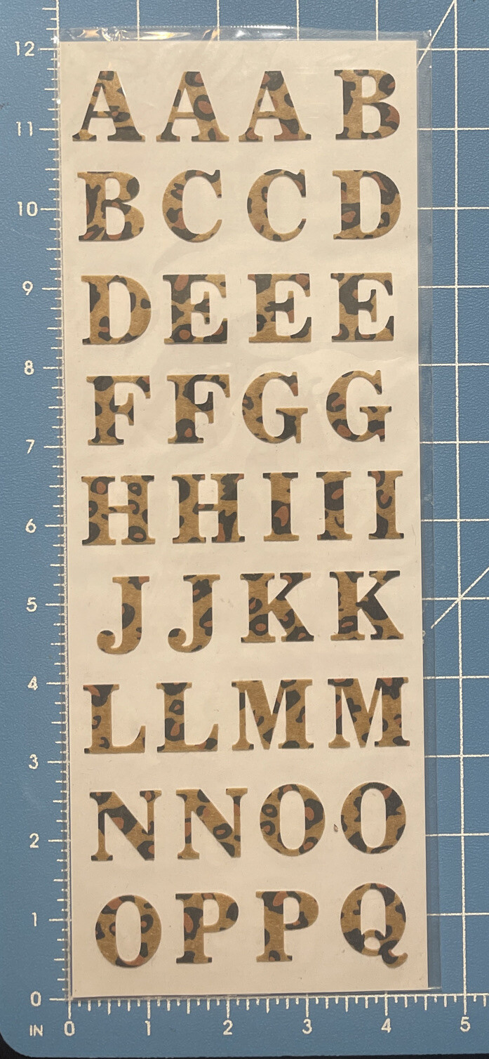 Scrapbooking Stickers - Leopard Print Letters Alphabet Retired NEW | eBay