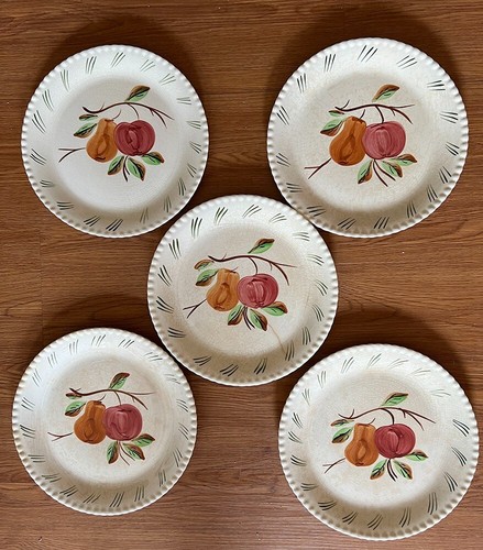 Lot of 5 Rare Blue Ridge Southern Potteries Dinner Plates - 10 in ...