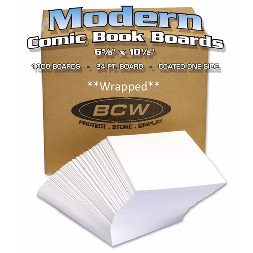 1000 BCW Modern Current Size Comic Book Boards 24 Pts Archival Safe ...