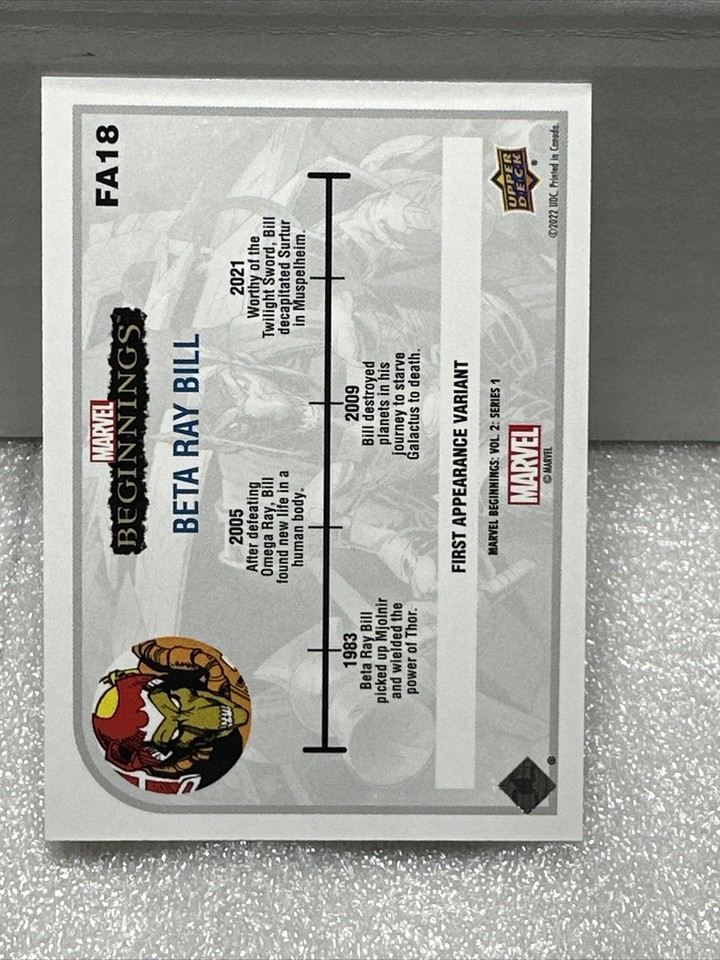 2022 Marvel Beginnings FIRST APPEARANCE VARIANT Case Hit SSP Beta Ray ...