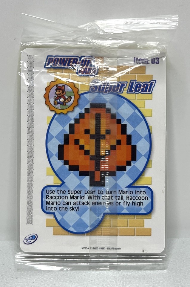 Game Boy Advance Super Mario Bros. 3 Advance 4 E-Reader Power-Up Card ...