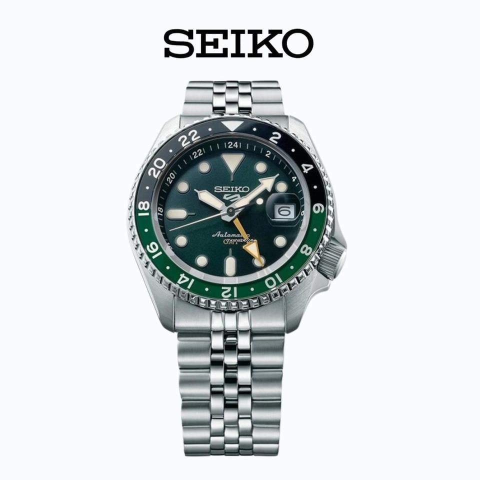 Seiko 5 Sports SSK035 Automatic GMT Green Dial – SKX -24 Jewels – 100M ...