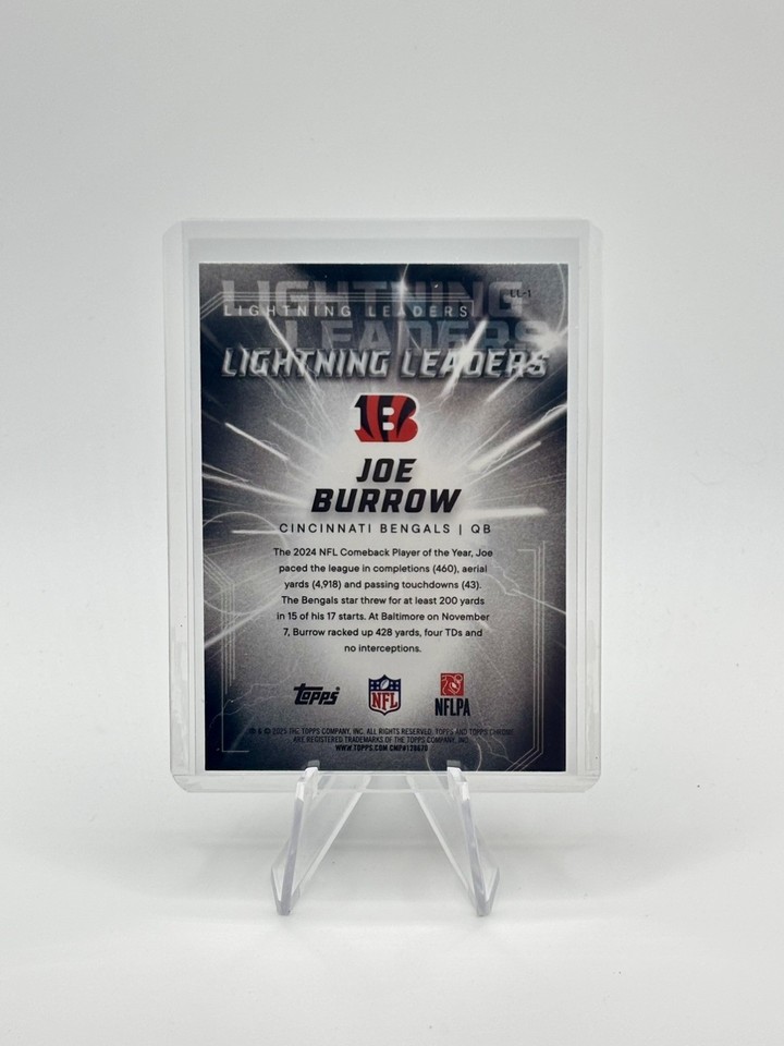 2025 Topps Chrome JOE BURROW LIGHTNING LEADERS #LL-1 SSP CASE HIT ...