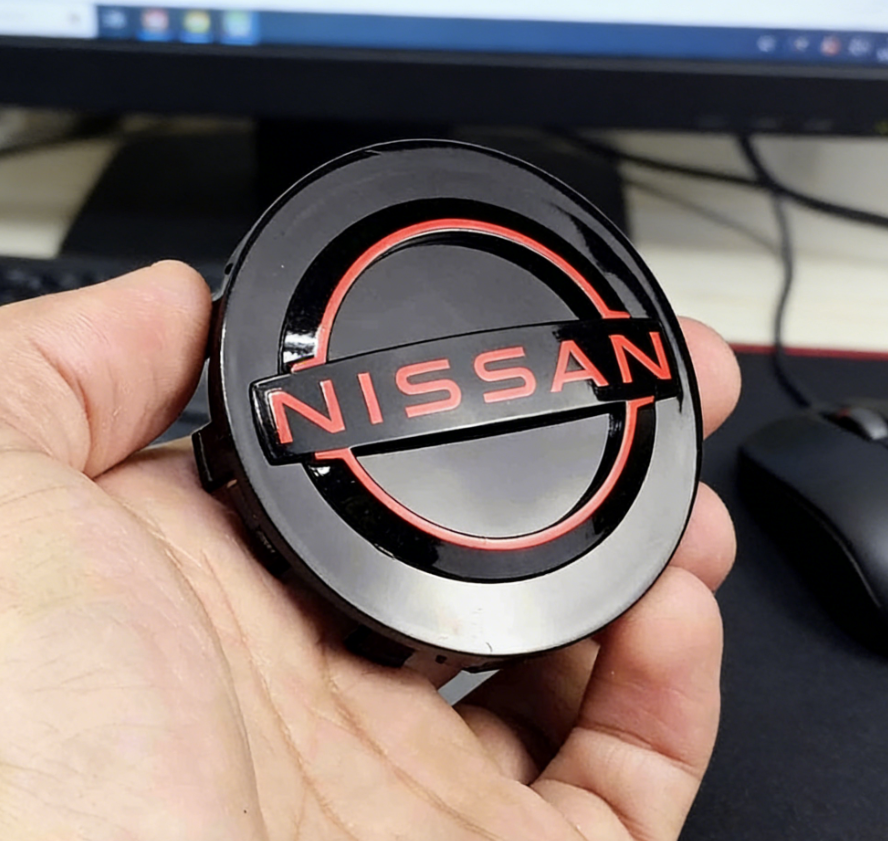 4PCS 2.5in For Kicks 2021-2024 Wheel Center Hub Caps Black Red Gloss ...