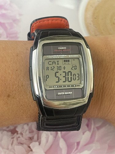 Casio Vintage DB-E30 Tough Solar Databank Digital Watch wr 50 metre Men ...