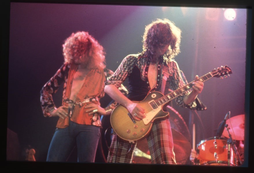 Led Zeppelin Robert Plant Jimmy Page London's Earls Court Concert ...