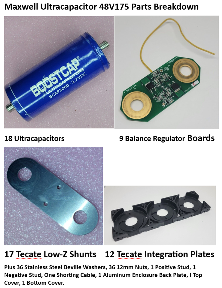 Maxwell Ultracapacitor / Supercapacitor - 48V187 - 48.6VDC Power Assist ...