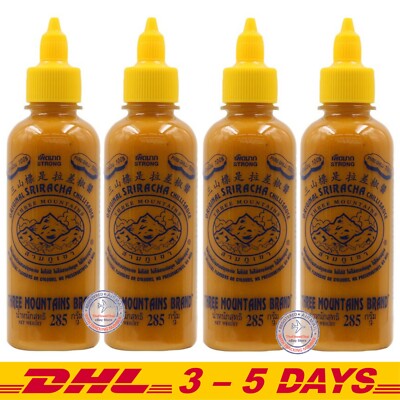 SRIRACHA Strong Hot Yellow Chilli Sauce Original Three Mountains Brand ...