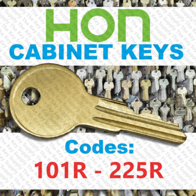 Hon Filing Cabinet Replacement Key Cut Key Code 101R - 225R | eBay