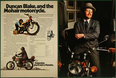 Yamaha RD350 Duncan Blake Mohair Motorcycle Vintage Print Ad 1973 | eBay