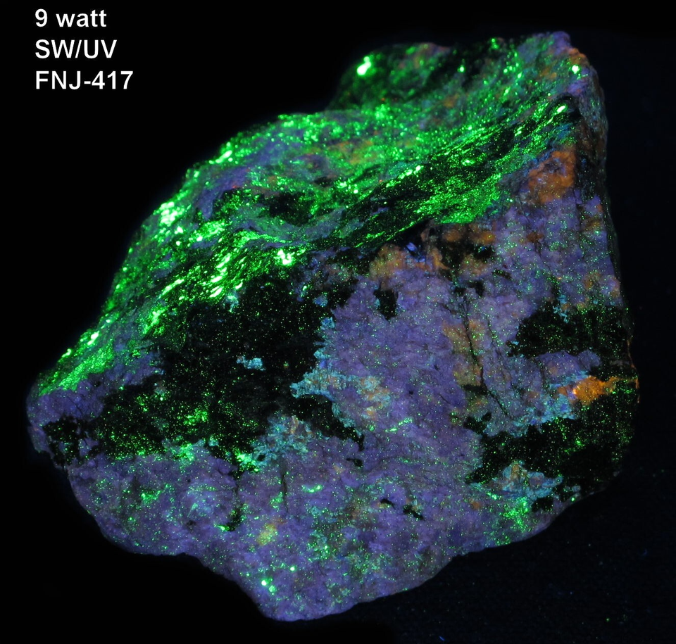Magnificent SW/UV Willemite/Hardystonite/Clinohedrite from Franklin, N ...