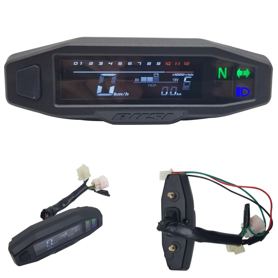 New Motorcycle LCD Digital Speedometer Gear Indicator Sensor With ...