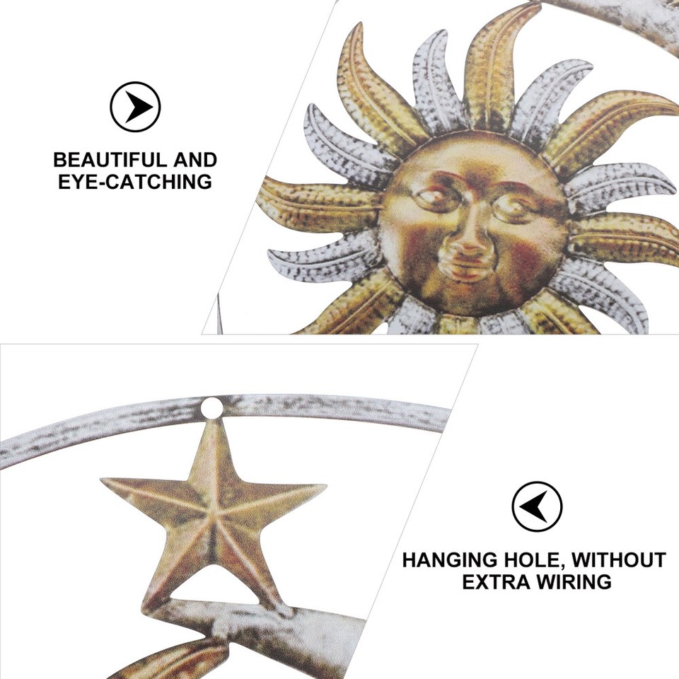 rustic metal sun Garden Wall Decor Sun and Moon Wall Decor Sun Wall ...