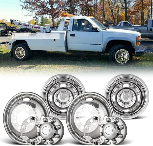 16" Inch Dually Wheel Simulators For Chevy GMC Ford Dodge Stainless ...