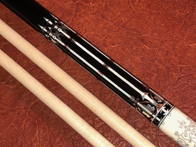 Bob Manzino Custom Pool Cue "The Evolution" Gorgeous Wrap-less Beauty ...