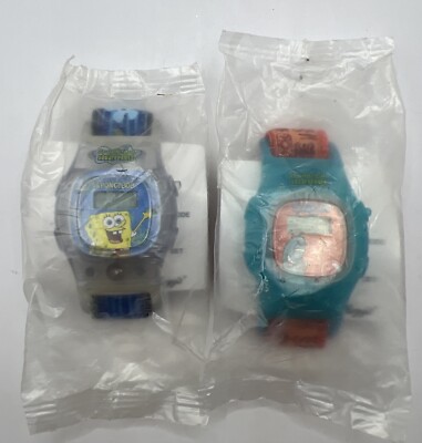 TWO Kellogg's 2004 SpongeBob SquarePants Mr. Krabs Movie Wrist Watches ...