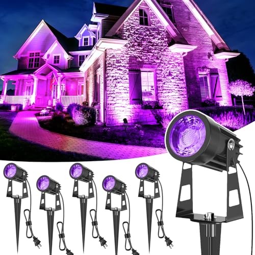 Outdoor Purple Spotlight, Courtyard Spotlight, 3W Landscape Lighting ...