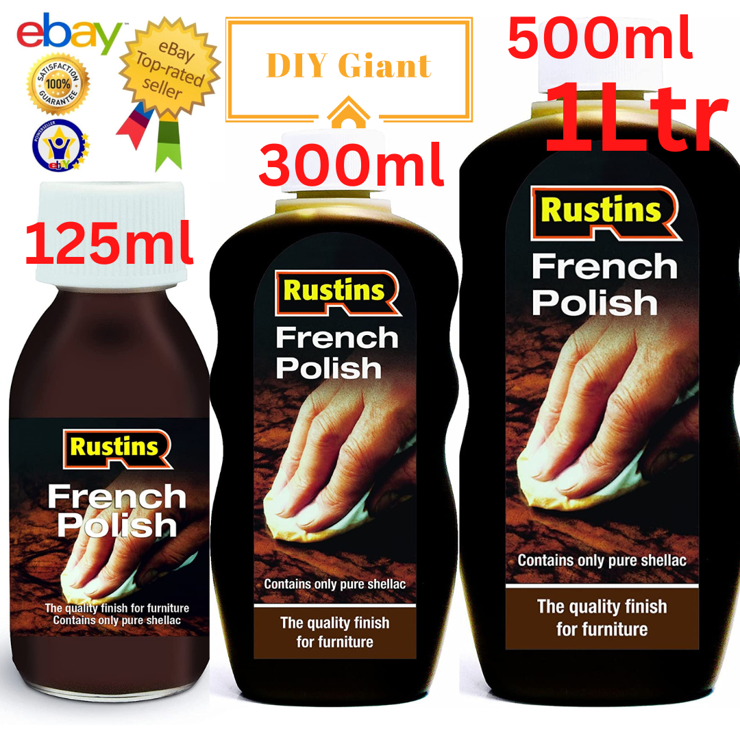Rustins French Polish Pure Shellac Wood Gloss Polish 125ml/ 300ml ...
