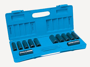 Grey Pneumatic 1500DW 1/2" Drive Extra Thin Wall Deep Impact Socket Set ...